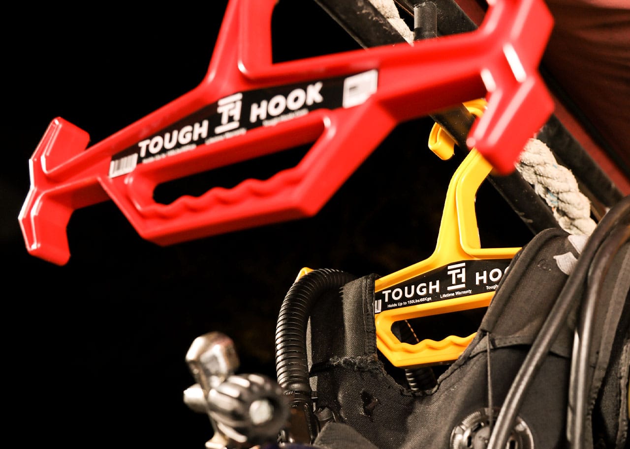 Scuba Gear Hanger » Easy Carry 200 Lbs+ » Tough Hook Hangers